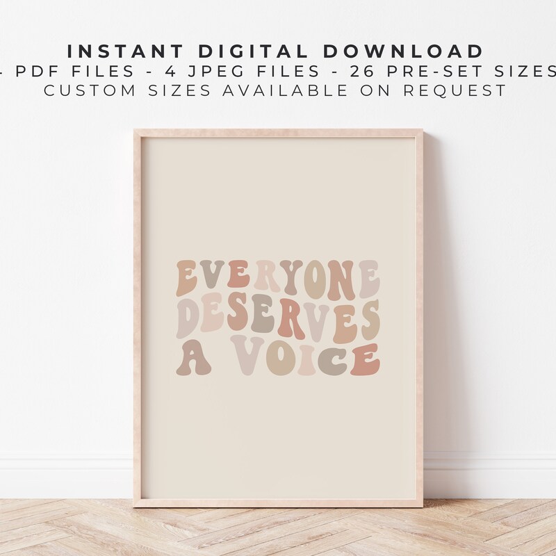 Everyone Deserves a Voice - Etsy
