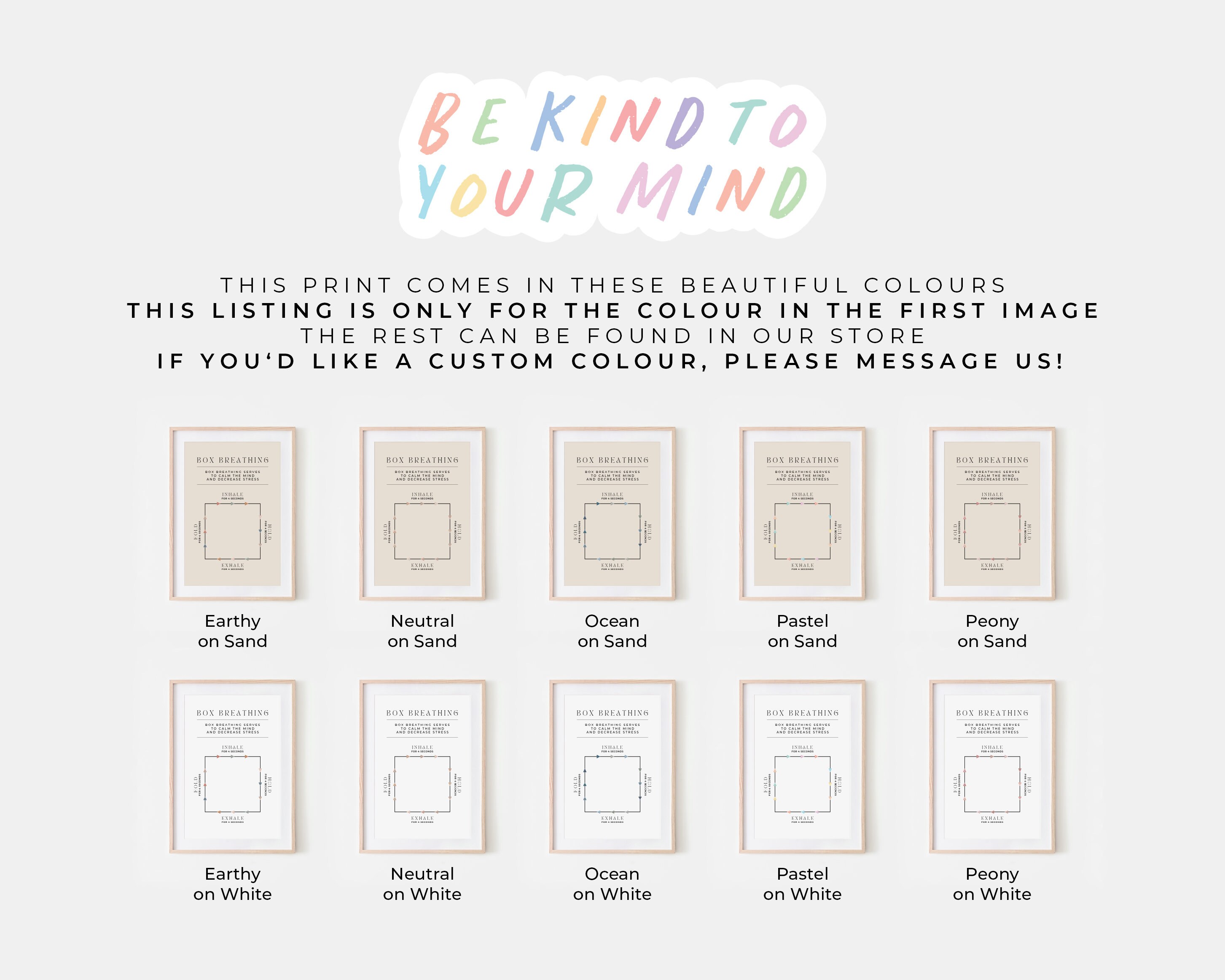 Box Breathing Technique Ocean Blue Anxiety and Emotional Regulation ...