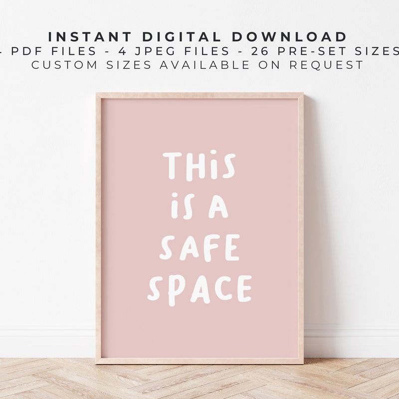 Safe Space Sign - Etsy