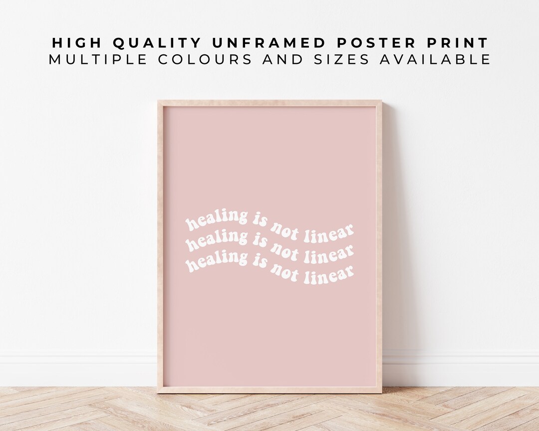Healing is Not Linear Poster Print Mental Health, Addiction, Sobriety ...