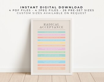 Radical Acceptance Poster - Etsy