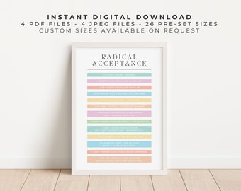 Radical Acceptance Poster - Etsy