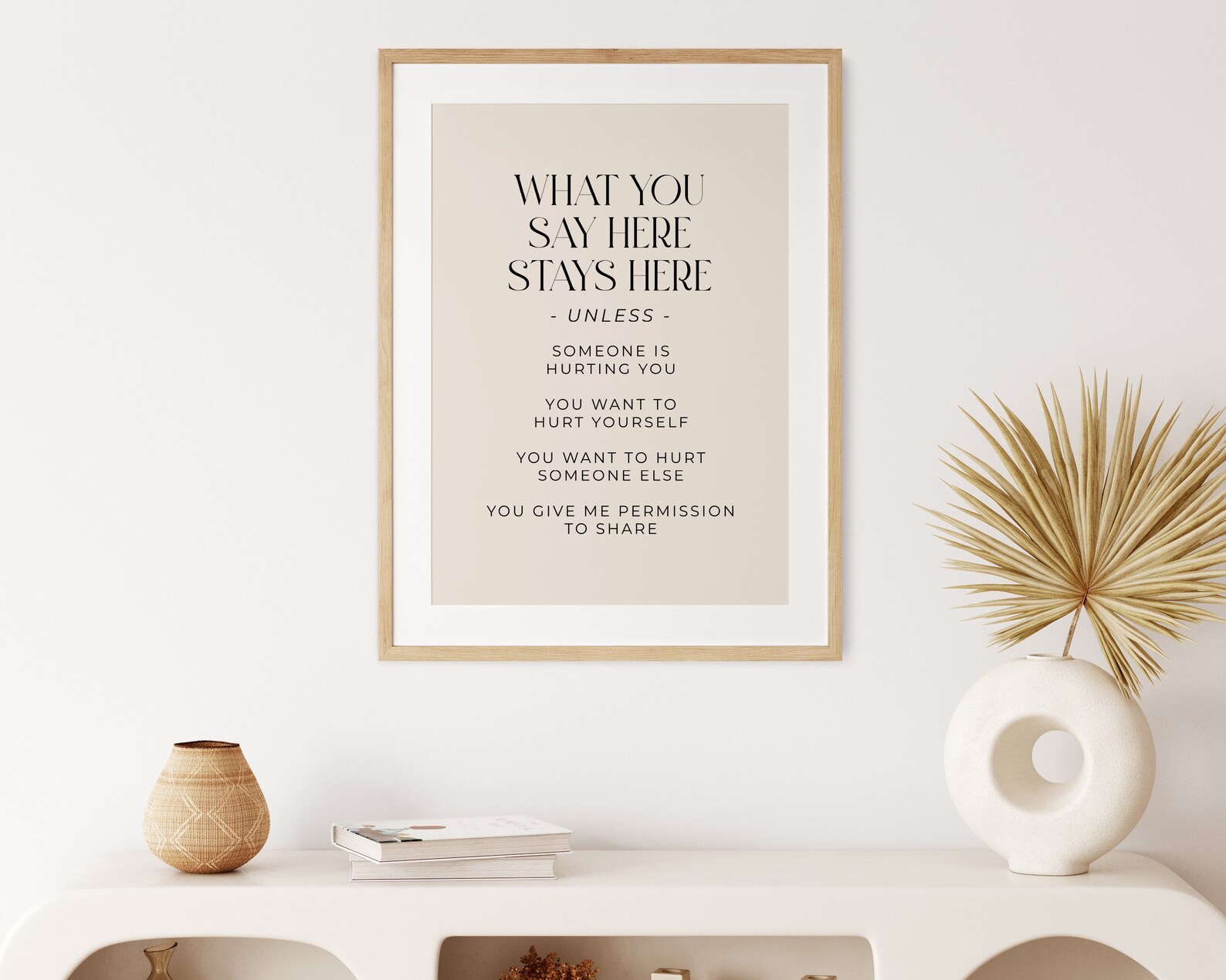 What You Say Here Stays Here | Sand Beige | Printable Confidentiality ...