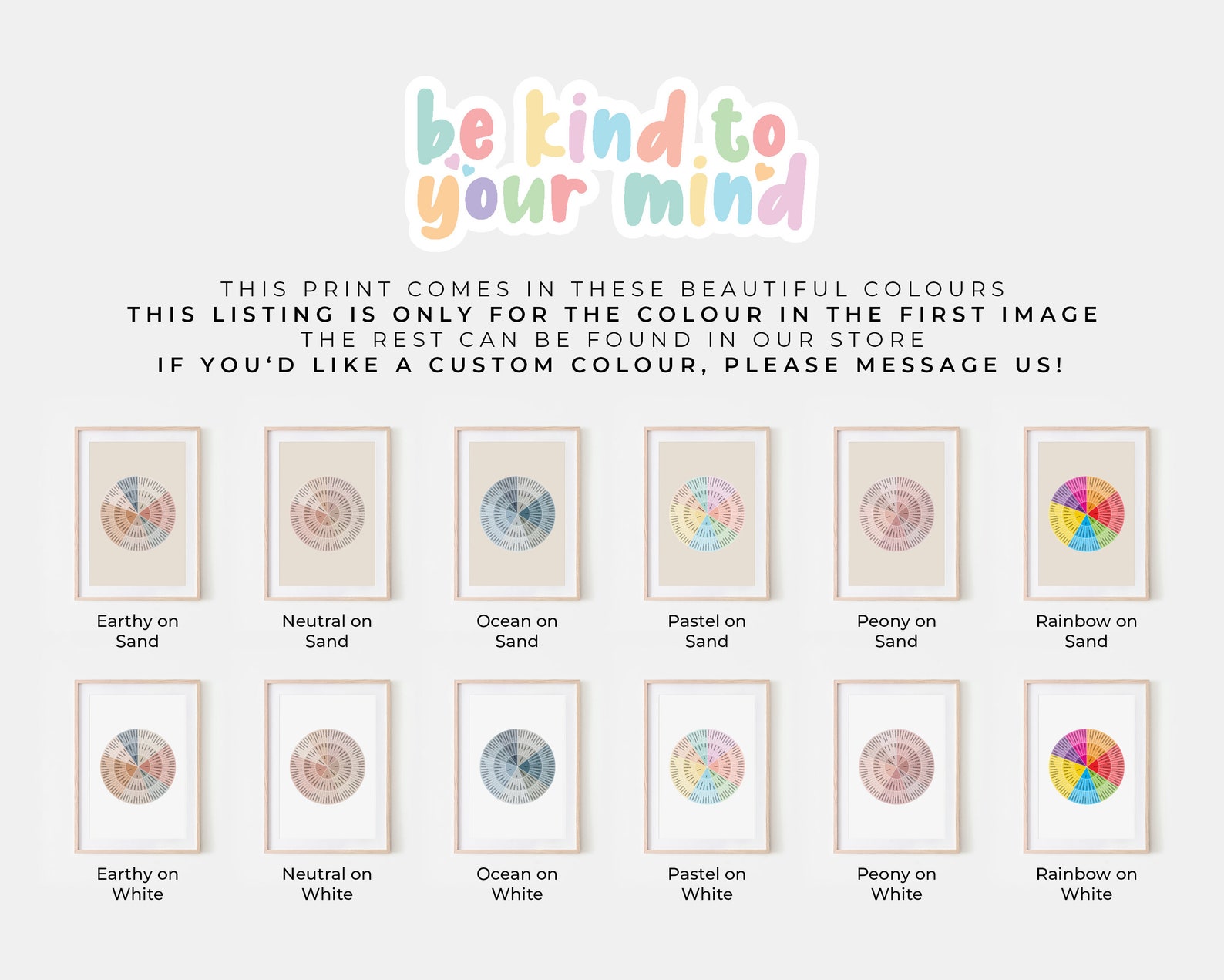 Feelings Wheel / Emotion Wheel | Rainbow & Black on White | Printable ...