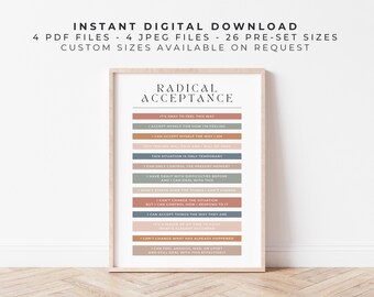 Wise Mind DBT Poster Pastel Rainbow Printable Aid for Dialectical ...