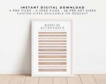 Radical Acceptance Poster - Etsy
