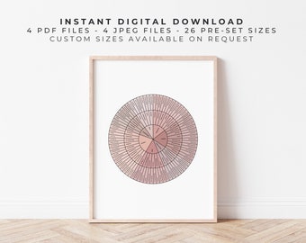 Feelings Wheel / Emotion Wheel Rainbow & Black on White Printable Aid ...