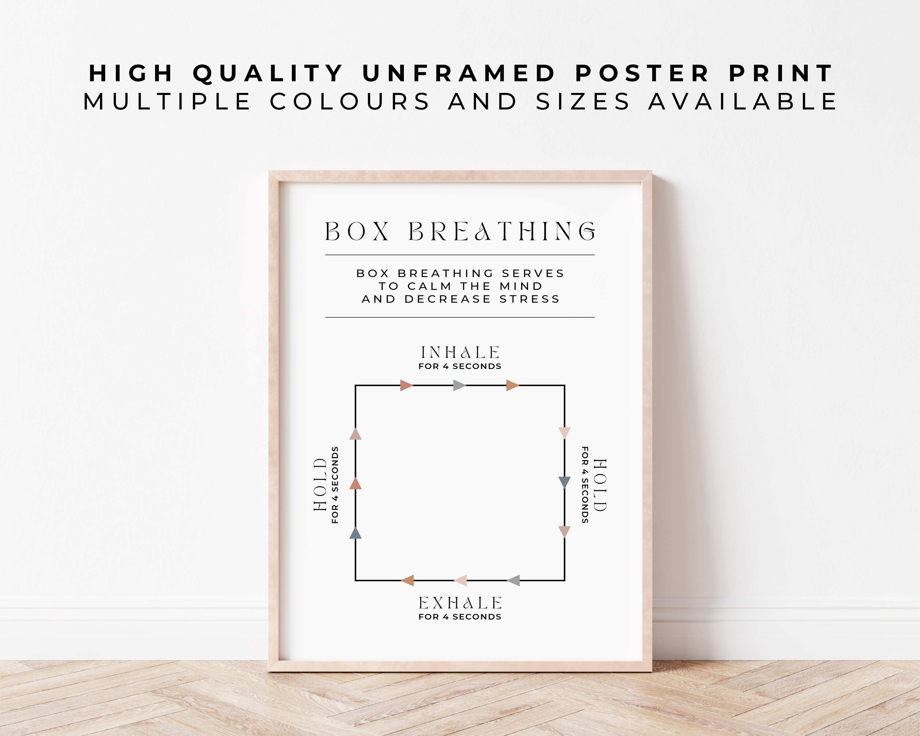 Box Breathing Technique Unframed Poster Print Anxiety and Emotional ...