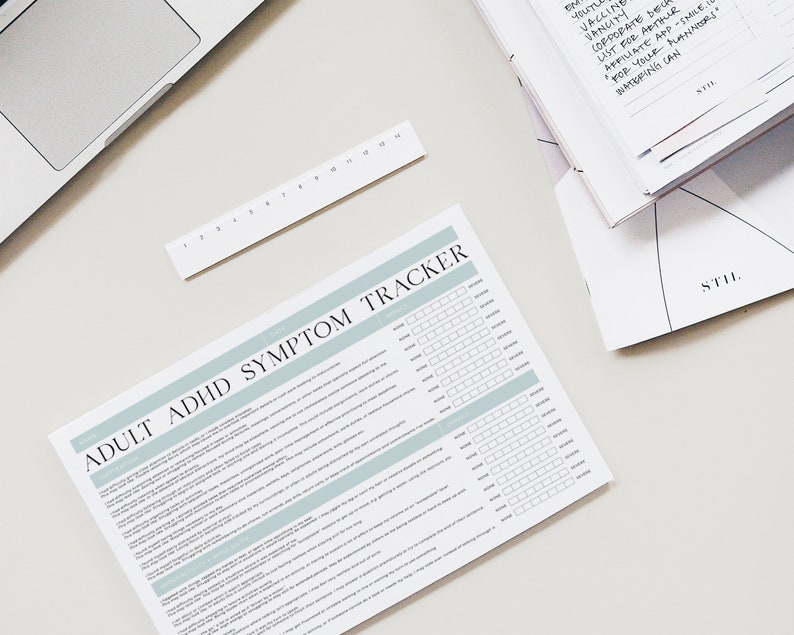 Adult ADHD Symptom Tracker Printable | Planner to Track Daily Impact to ...