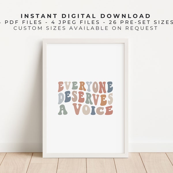 Everyone Deserves a Voice - Etsy