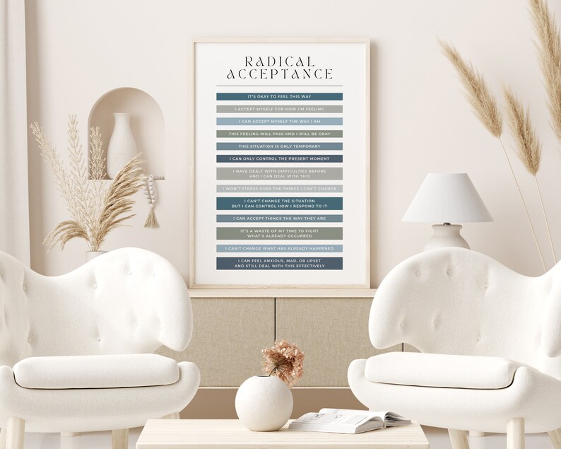 Wise Mind Radical Acceptance DBT Bundle Ocean Blue Printable for ...