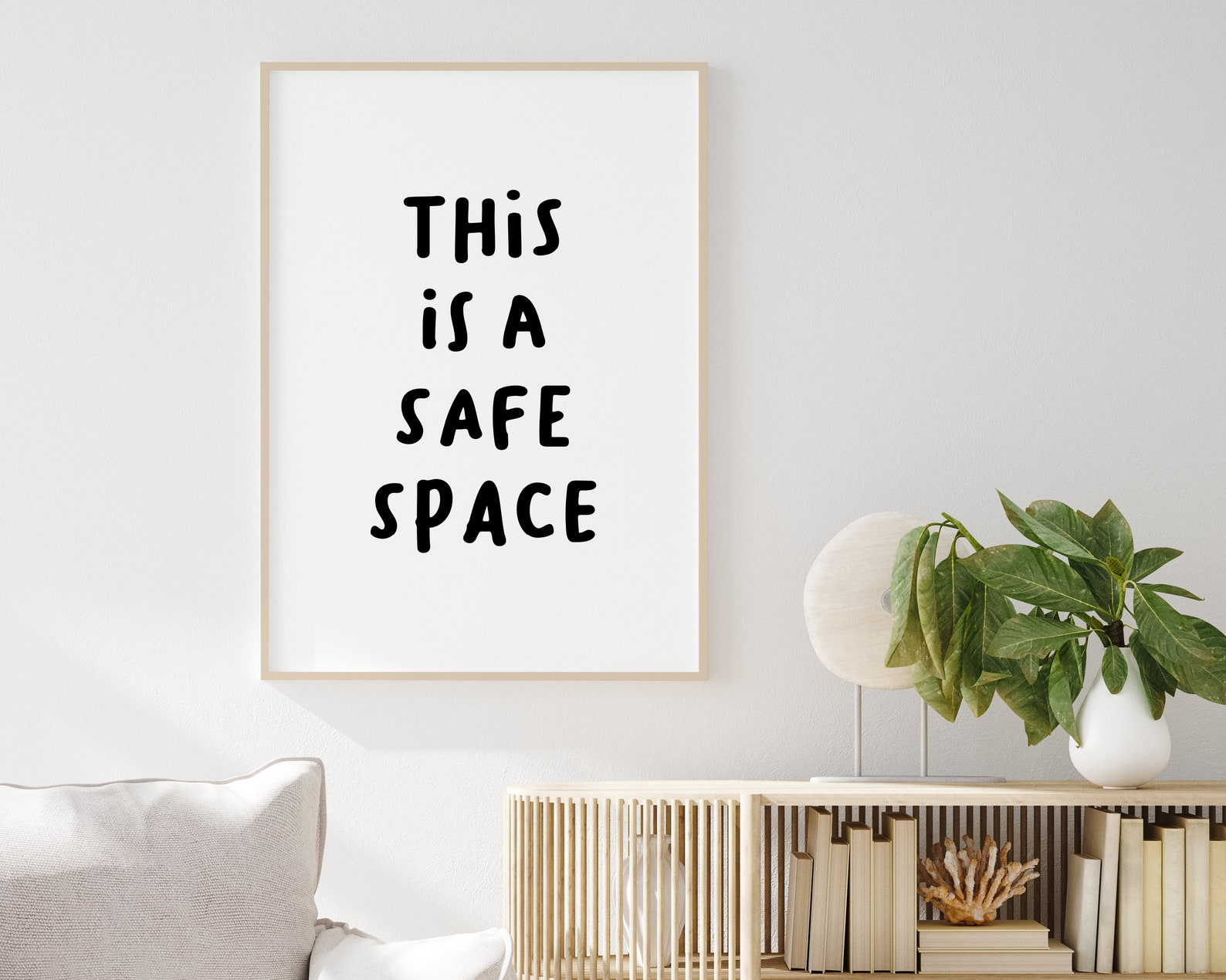 This is a Safe Space White Printable Confidentiality Poster Sign for ...