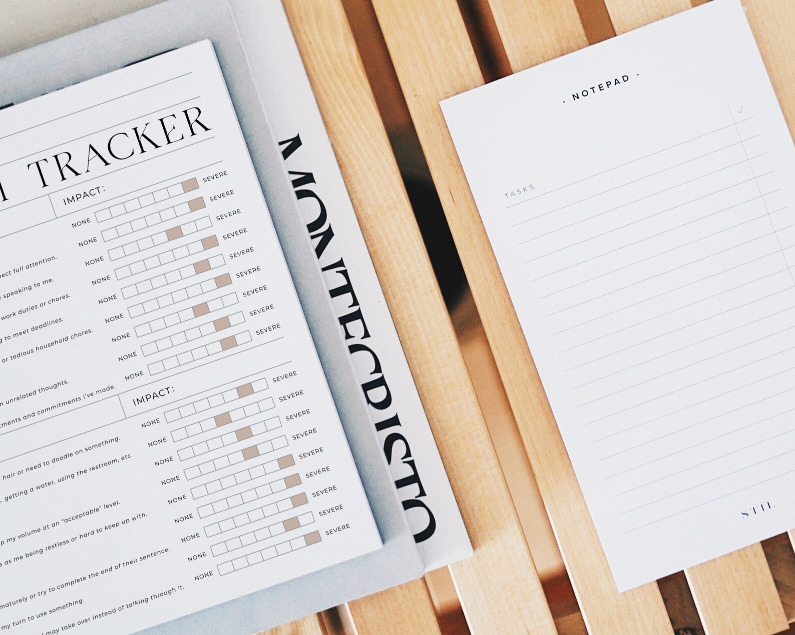 Adult ADHD Symptom Tracker Printable | Planner to Track Daily Impact to ...