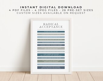 Radical Acceptance Poster - Etsy