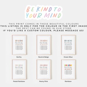 Grounding Technique Earthy Printable Mindfulness Poster - Etsy
