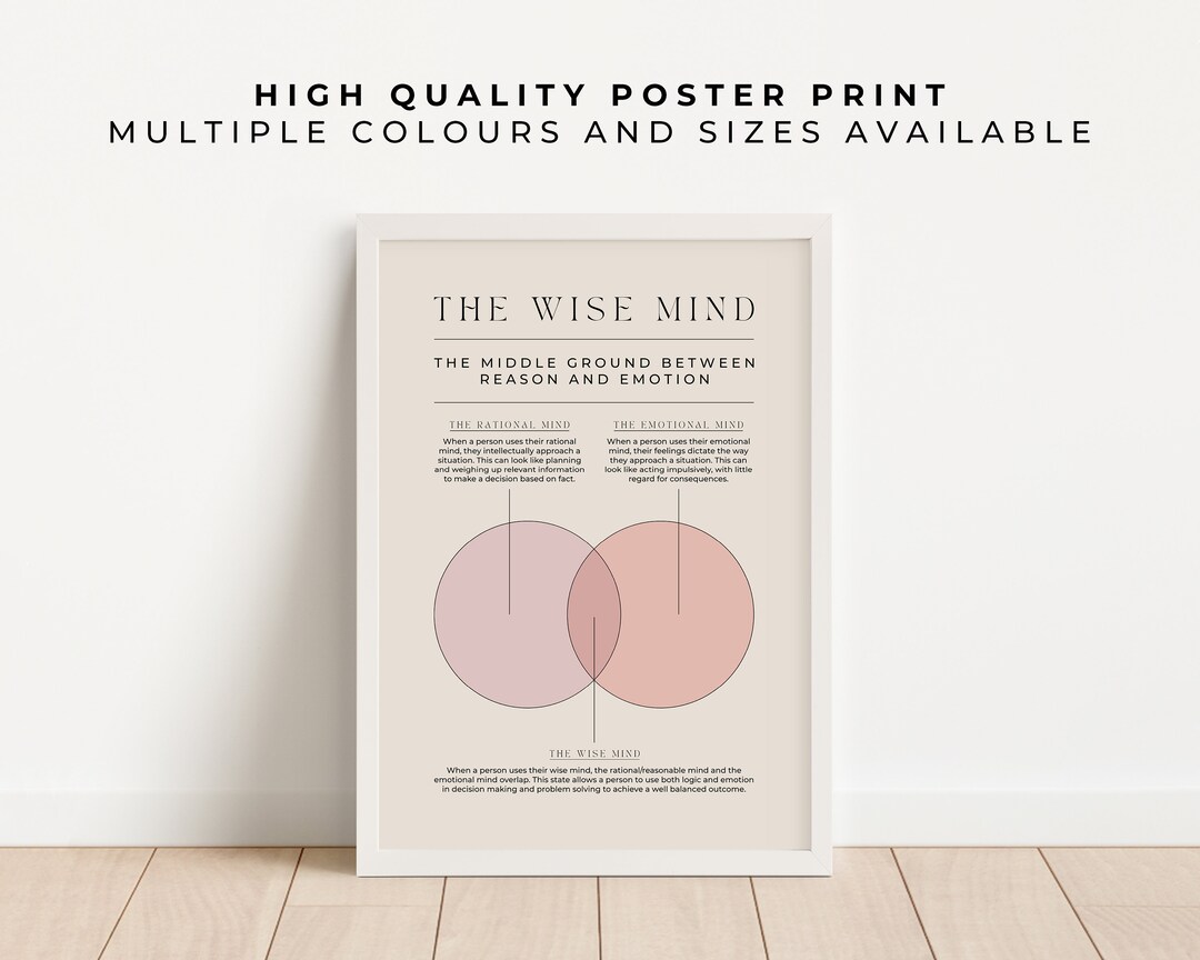 Wise Mind DBT Poster Print Printable Aid for Dialectical - Etsy