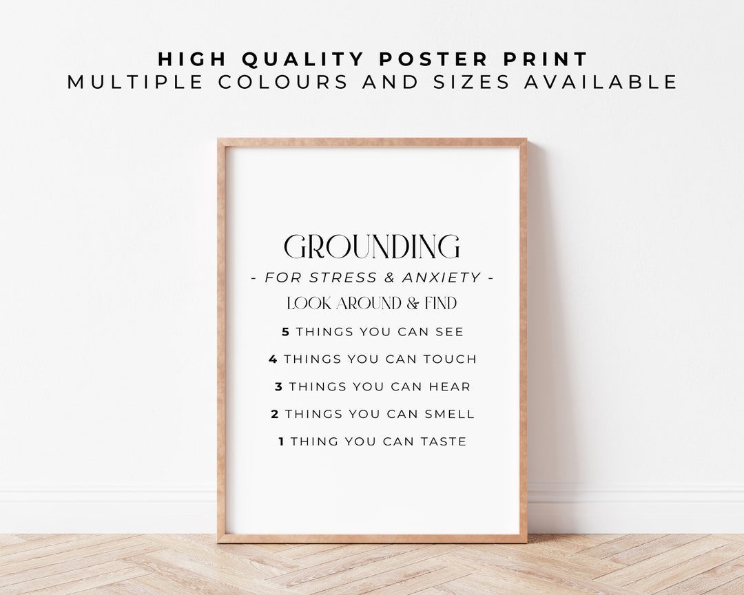 Grounding Technique Poster Print Mindfulness Poster for - Etsy