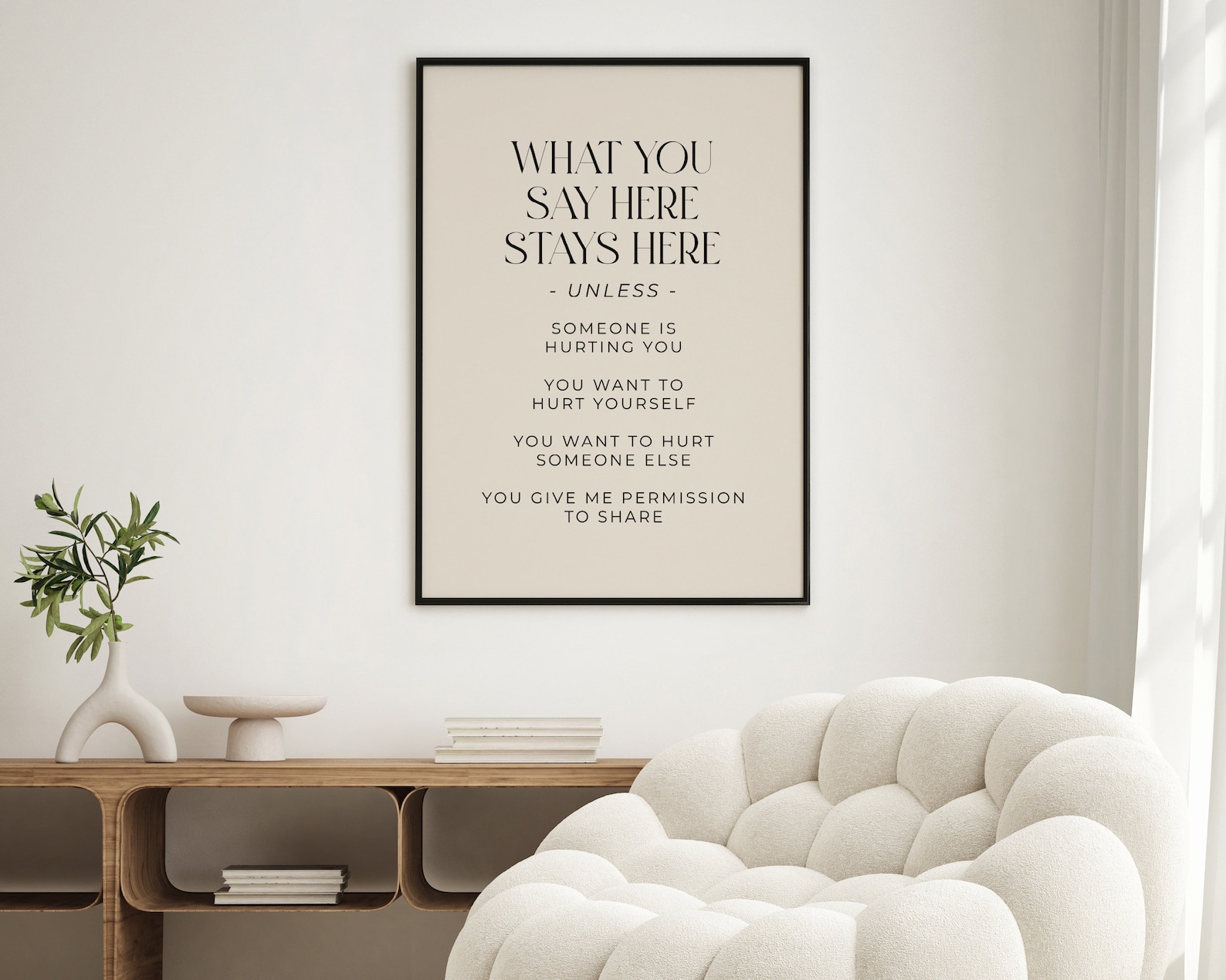 What You Say Here Stays Here | Sand Beige | Printable Confidentiality ...