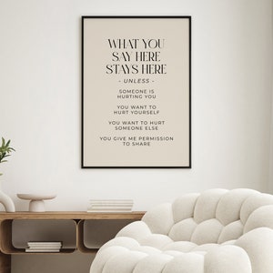 What You Say Here Stays Here | Sand Beige | Printable Confidentiality ...