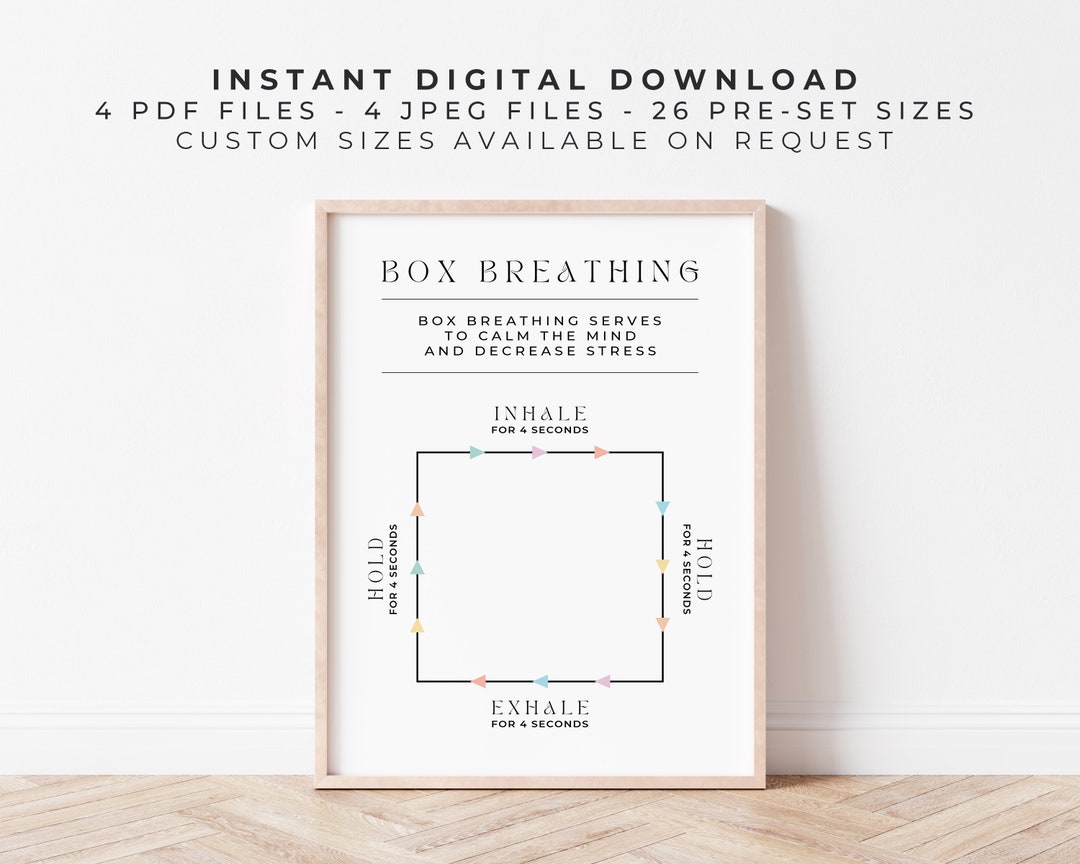 Box Breathing Technique Pastel Anxiety and Emotional Regulation ...