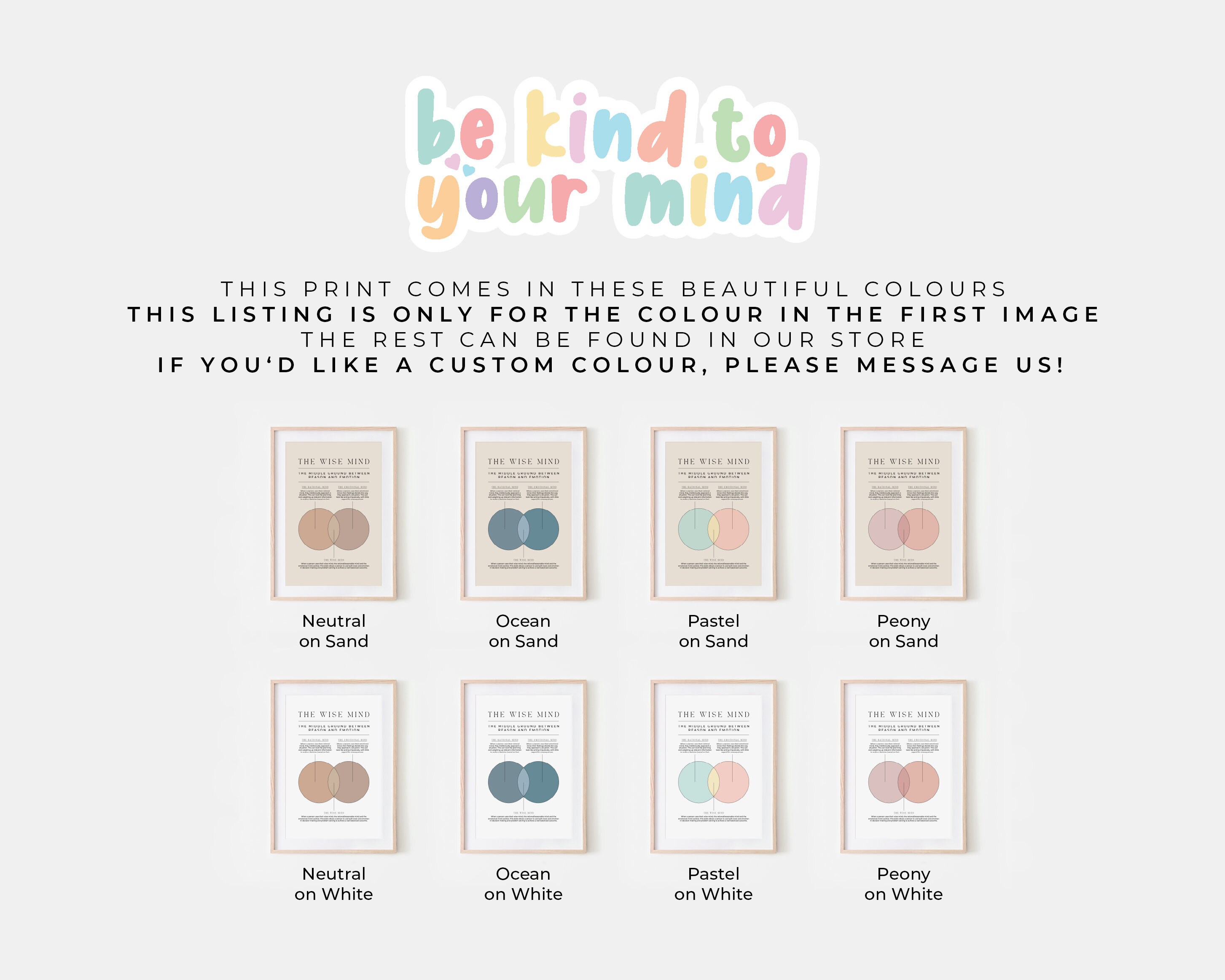 Wise Mind + Radical Acceptance DBT Bundle | Neutral Beige | Printable ...