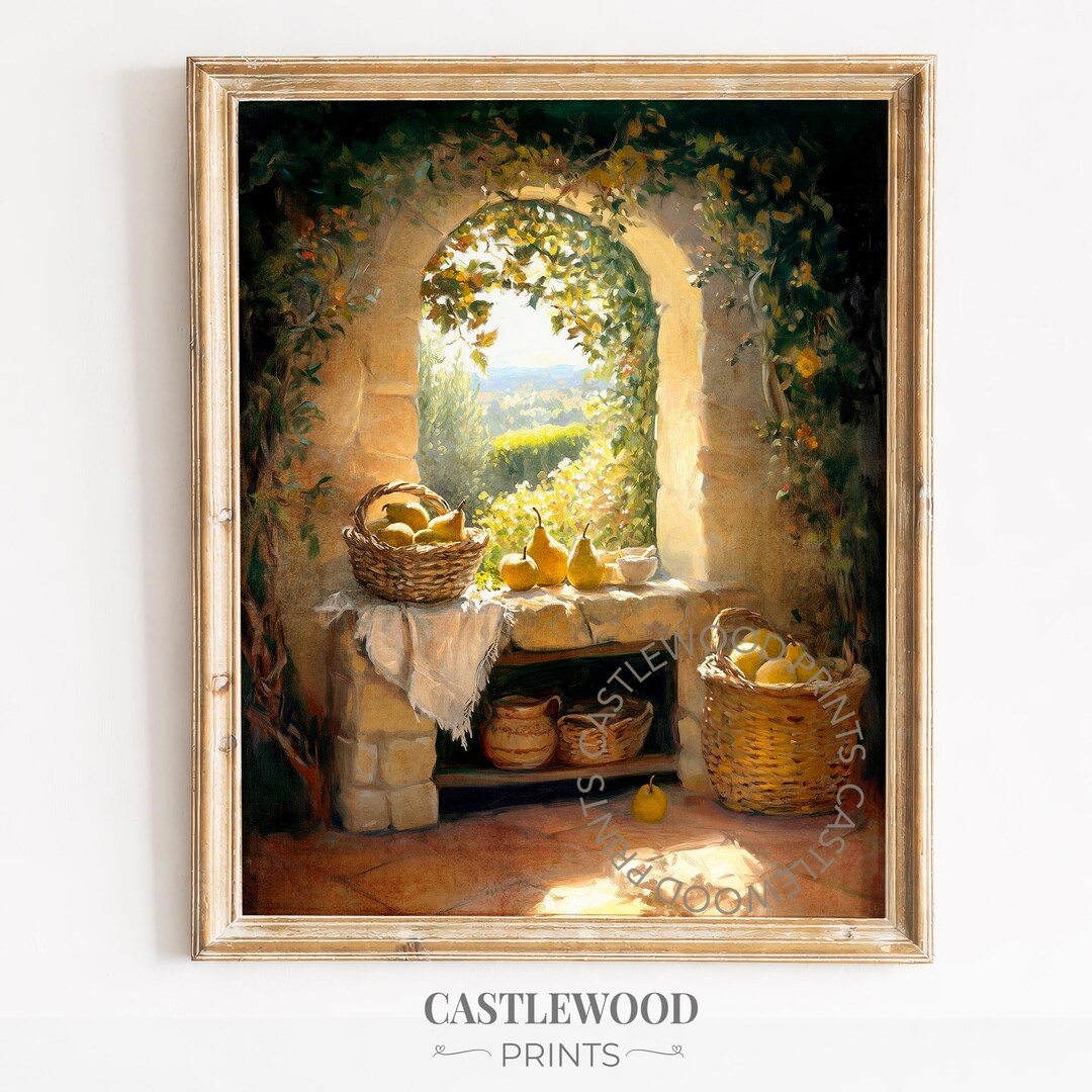 Rustic Cottagecore Window Ledge Printable - Realistic Still Life With ...