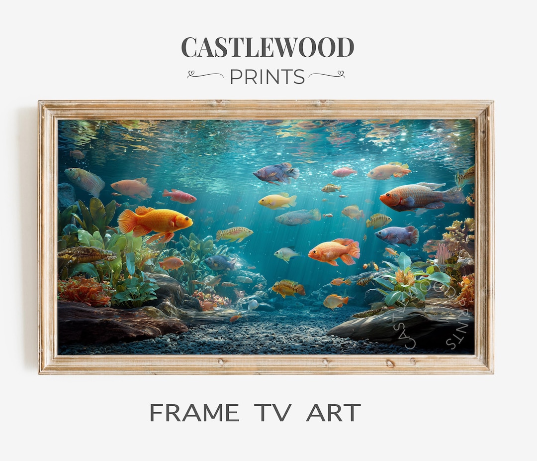 Underwater Ocean Scene Frame TV Art, Aquatic Decor (digital Download ...