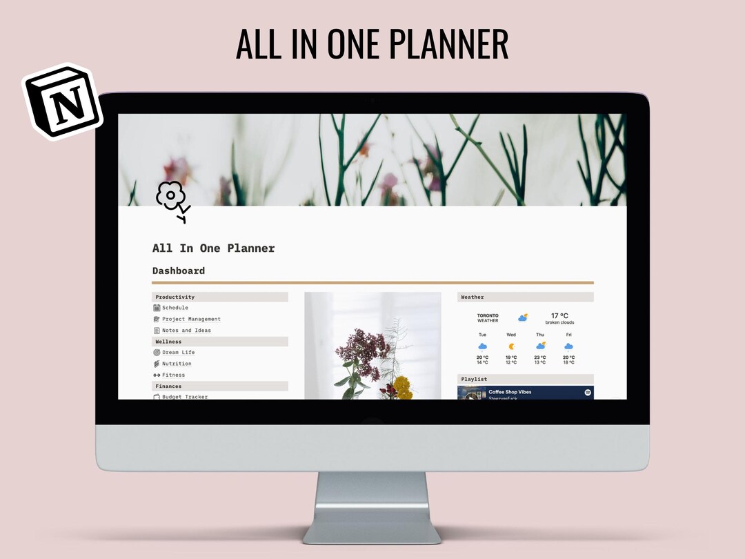 All in One Notion Planner Notion Template Project Planner - Etsy