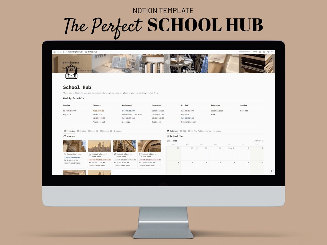The Perfect Student Hub | Notion Template, Student Planner, Student ...