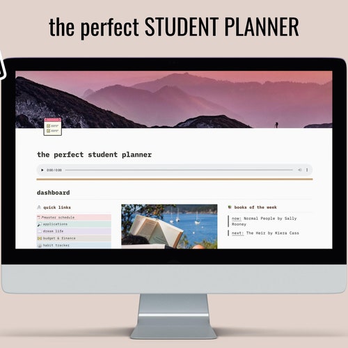 Digital Student Notion Planner Academic Notion Template - Etsy