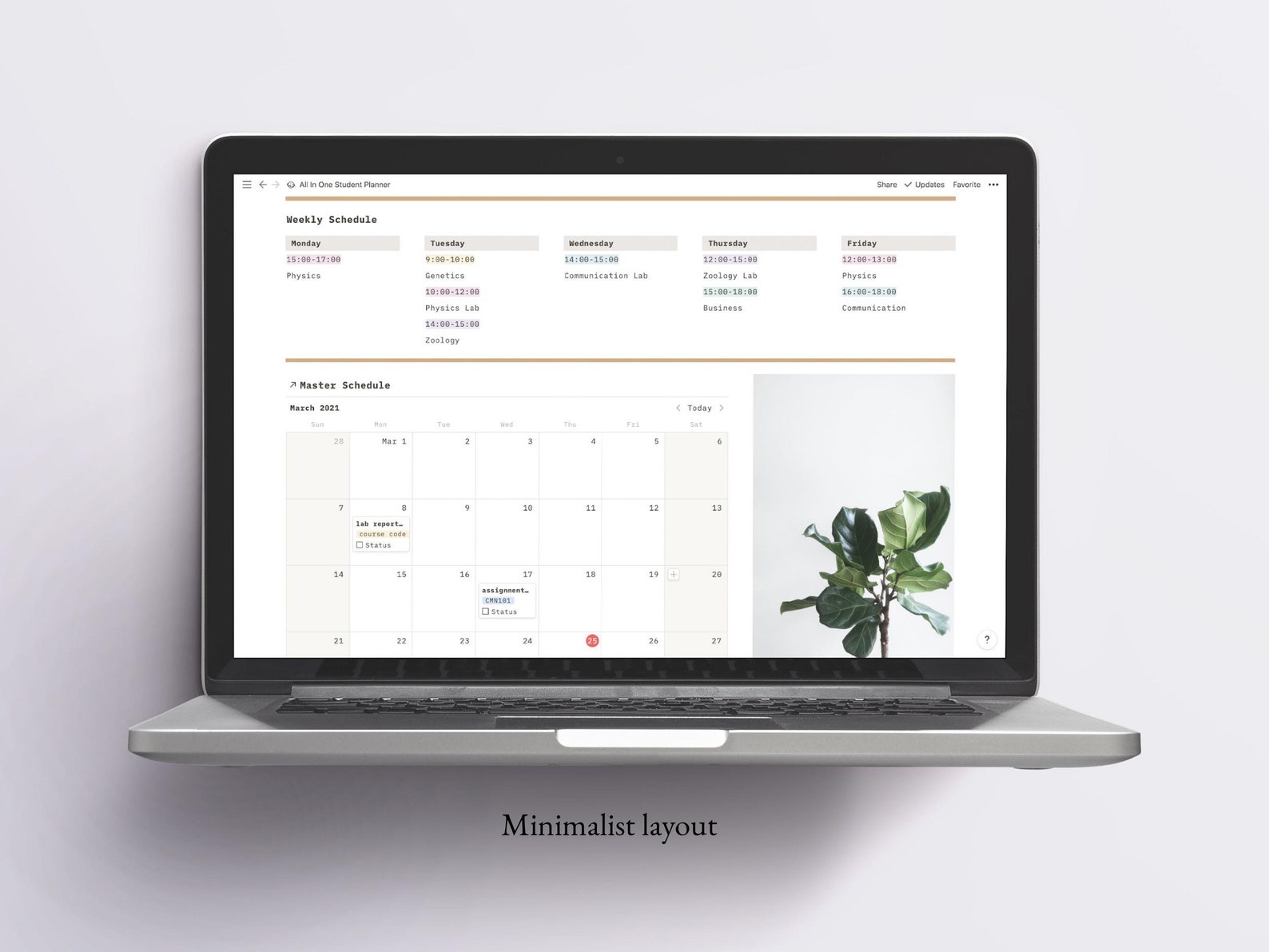 All in One Notion Student Planner | Notion Template, Assignment Tracker ...
