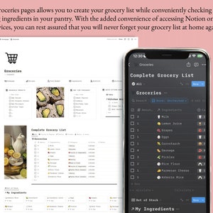 All-in-one Notion Meal Planner | Notion Template, Food Journal, Grocery ...