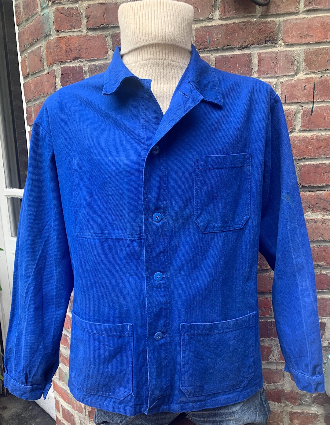 Authentic French Vintage Chore Coat 1970s Blue Work Wear Made in France ...