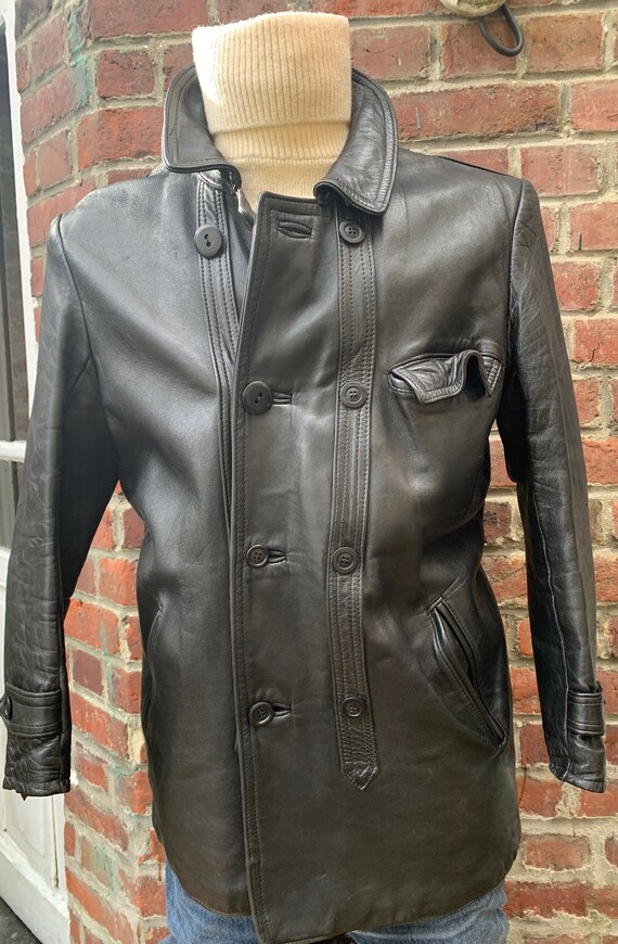 Le Corbusier French 50s Leather Barn Stormer Worker P… - Gem