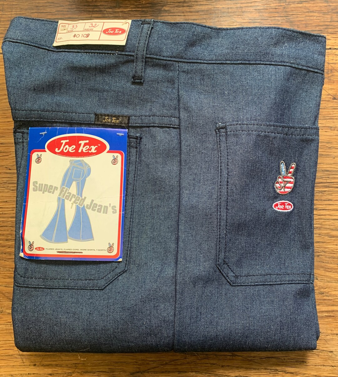 Vintage Deadstock Bell Bottoms "joe Tex" W33 L32 Actual Size Measured ...