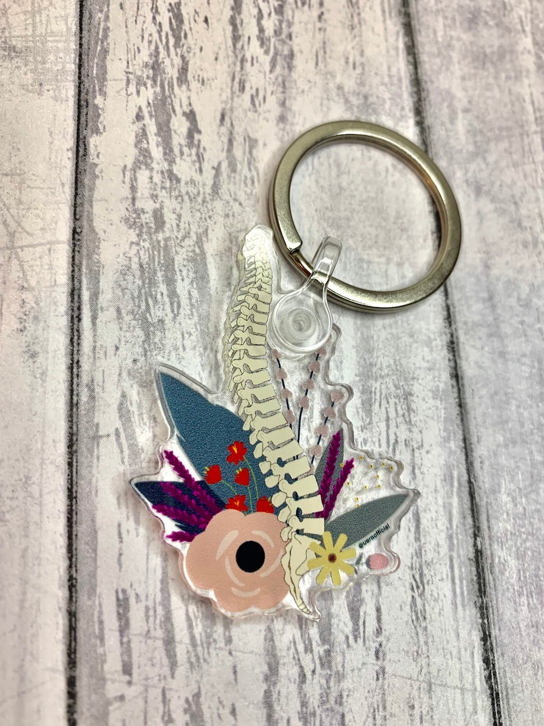 Spine Keychain | Anatomy and Plants Keychain | Anatomy and Plants Charm ...