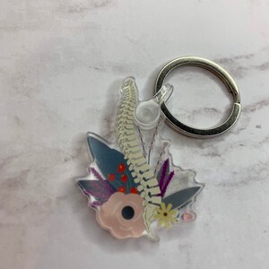 Spine Keychain | Anatomy and Plants Keychain | Anatomy and Plants Charm ...