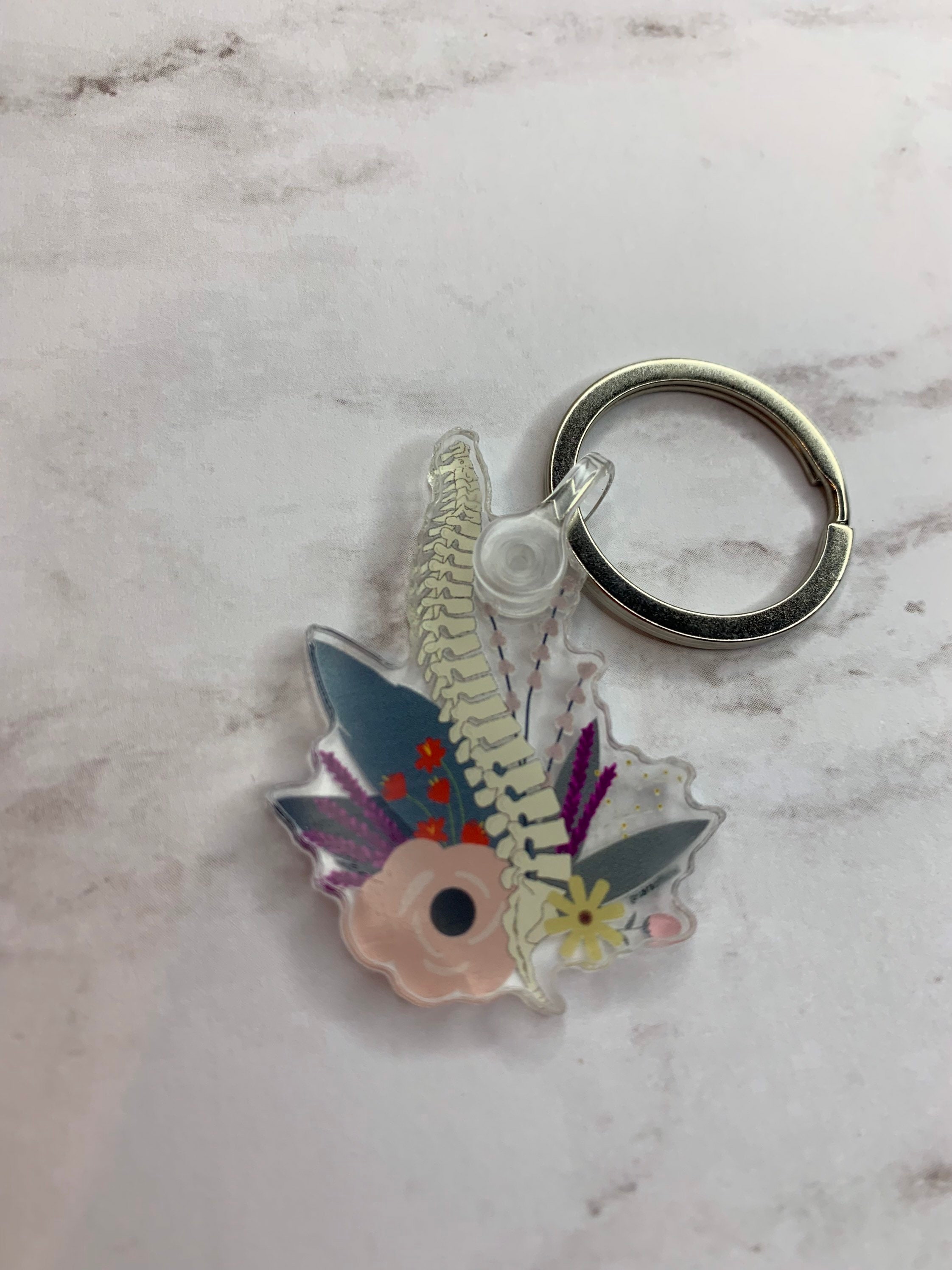 Spine Keychain Anatomy and Plants Keychain Anatomy and - Etsy