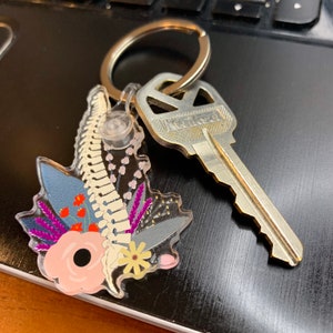 Spine Keychain | Anatomy and Plants Keychain | Anatomy and Plants Charm ...