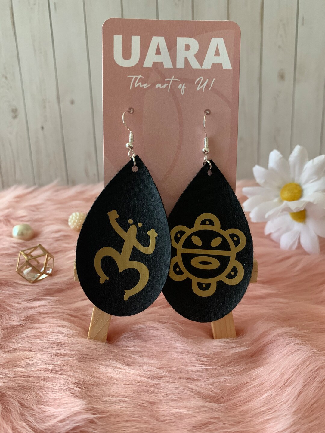 Sol and Coqui Taino Drop Earrings L 3 Inches Drop L Hypoallergenic ...