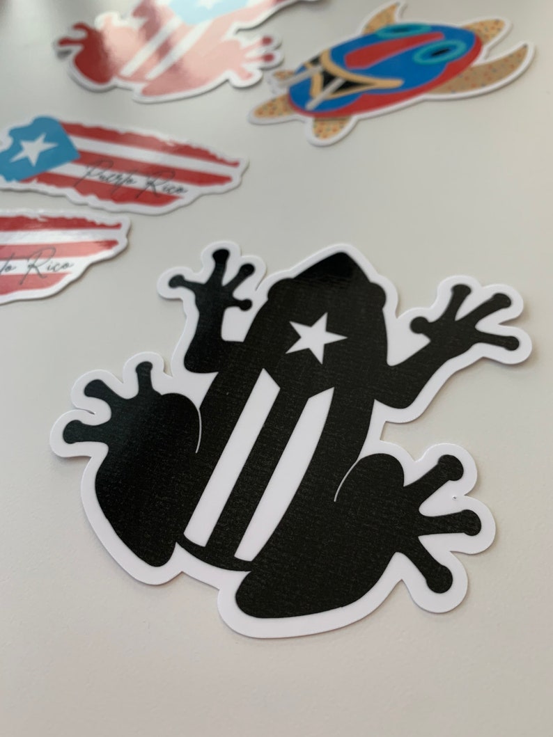 Puerto Rico Flag Coqui Sticker Puerto Rico Stickers Vinyl - Etsy