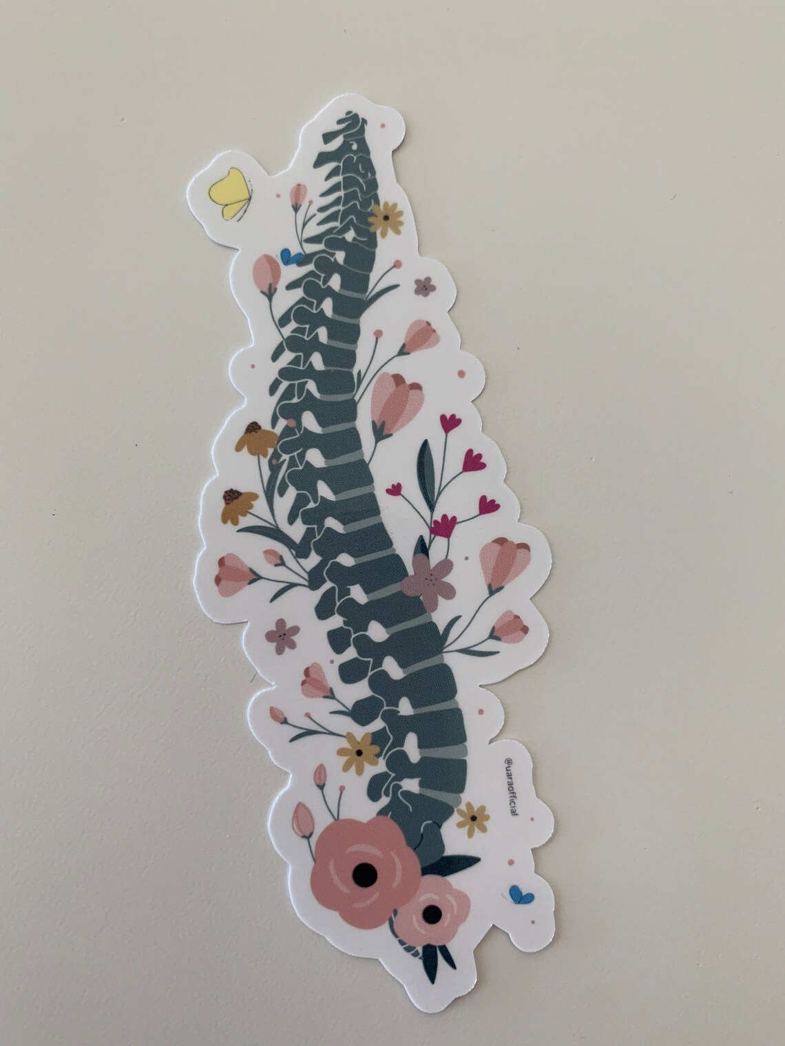 Flowers and Bloom Spine Sticker Anatomy Stickers Vinyl - Etsy