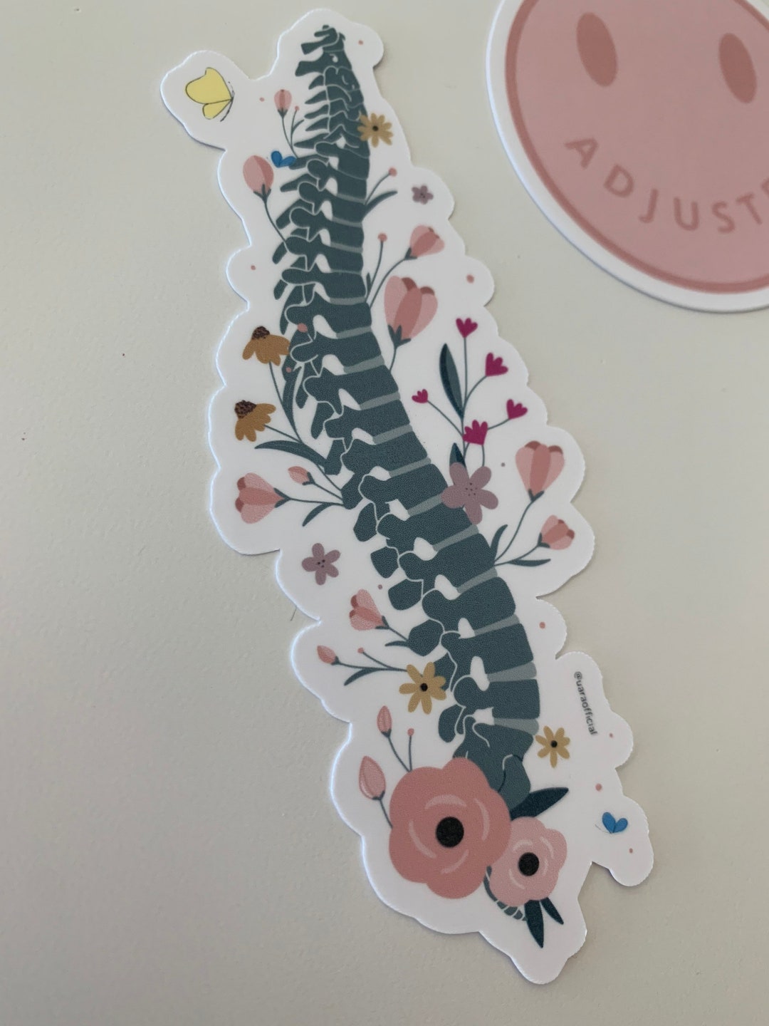 Flowers and Bloom Spine Sticker | Anatomy Stickers | Vinyl Waterproof ...