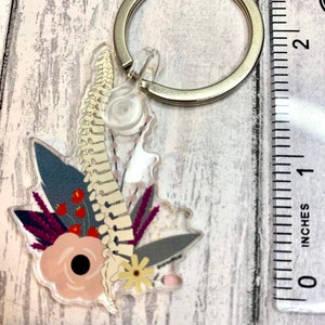Spine Keychain | Anatomy and Plants Keychain | Anatomy and Plants Charm ...