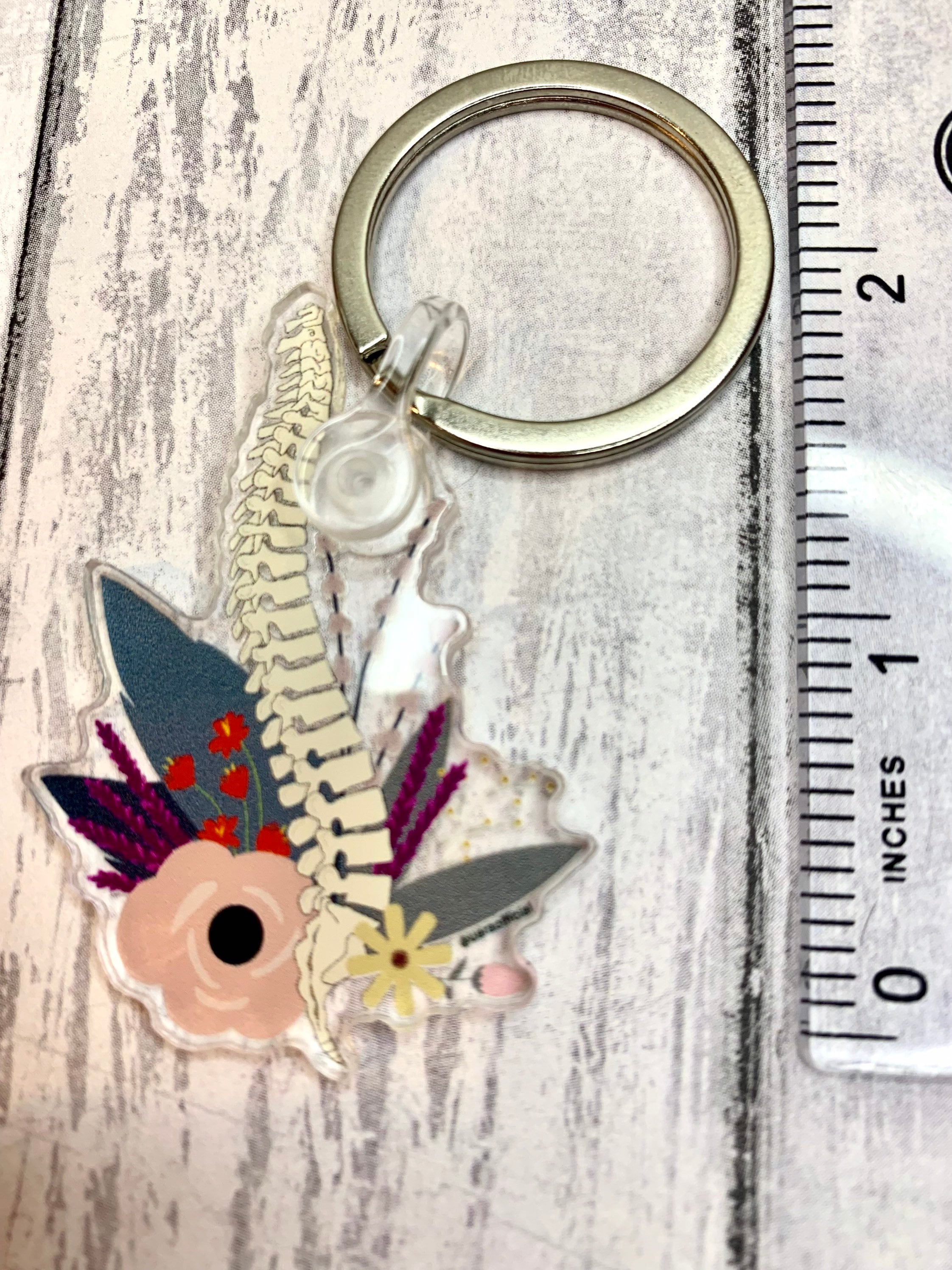 Spine Keychain Anatomy and Plants Keychain Anatomy and - Etsy