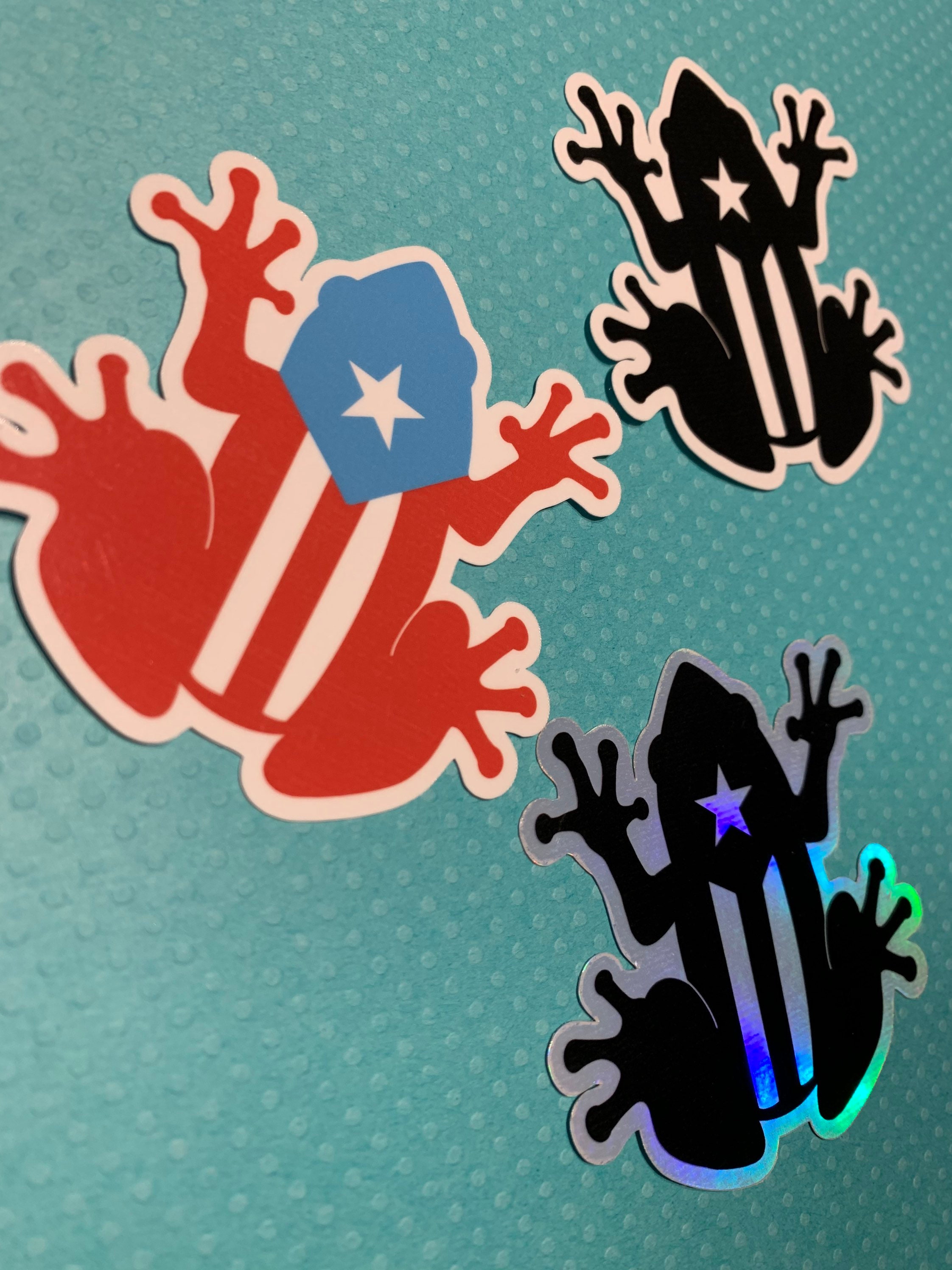 Puerto Rico Flag Coqui Sticker Puerto Rico Stickers Vinyl - Etsy