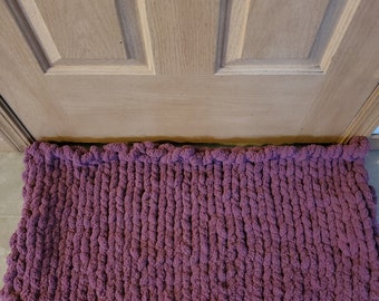 Hand Knit Rug | Etsy