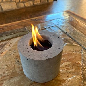 Mini Concrete Countertop Fire Pit Tabletop Fireplace - Etsy