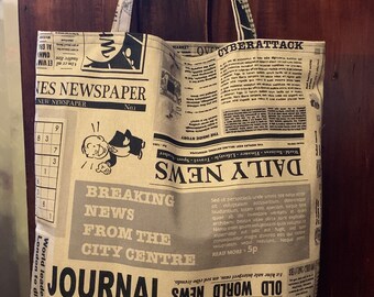 Canvas Newspaper Bag - Etsy