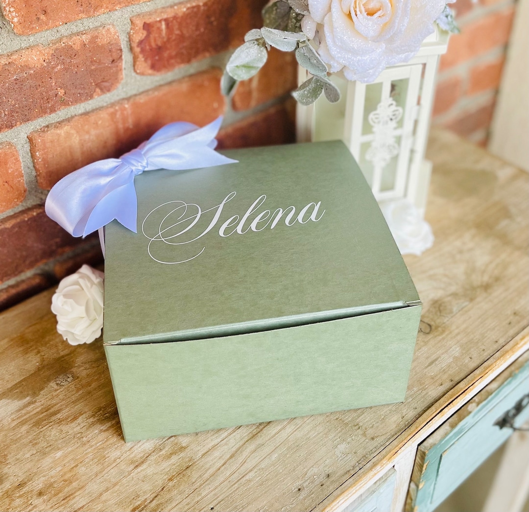 Sage Green Bridesmaid Proposal Box, Wedding Party Gift Box, Maid of ...